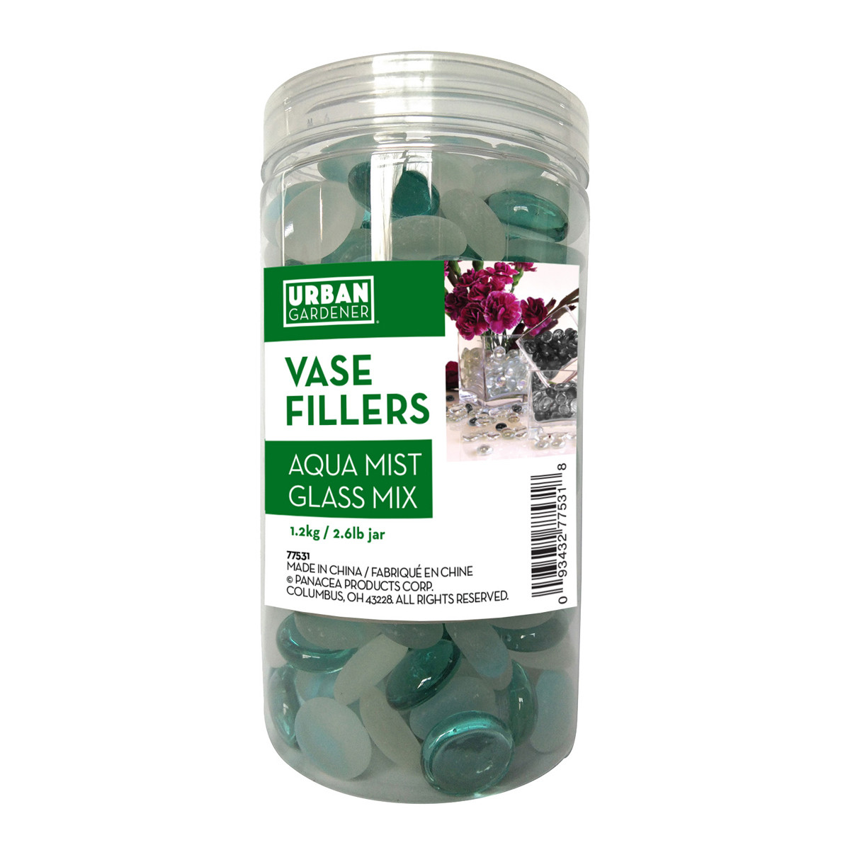 Glass Gem Vase Fillers, 1.2kg - Aqua Mist | Charlies