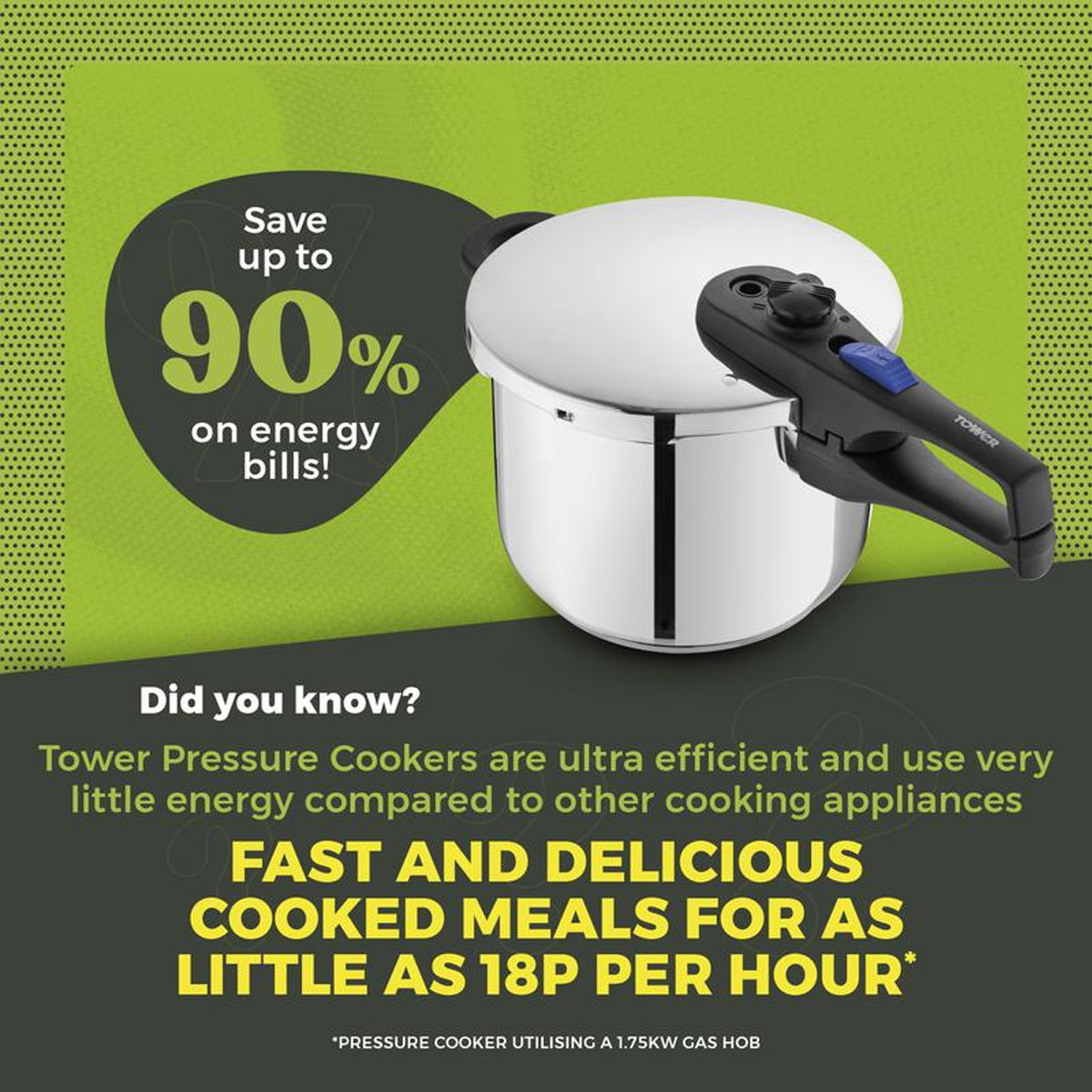 Tower T920004S4L Express Stainless Steel Pressure Cooker - 4 Litre ...