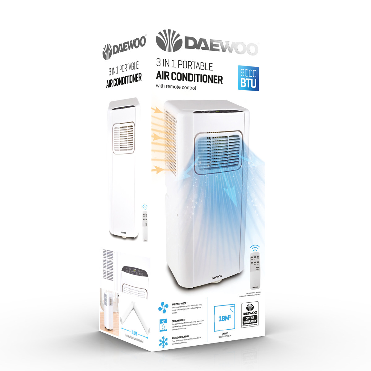 Daewoo 9000 BTU Portable Air Conditioner | Charlies