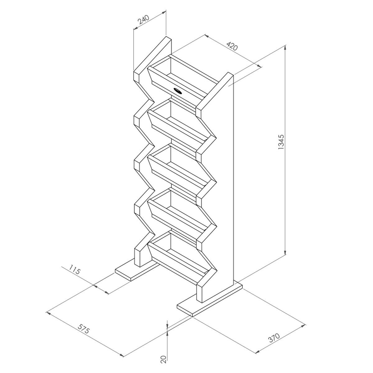 Zest Outdoor Living Tall Vertical Wooden Garden Herb Stand | Charlies