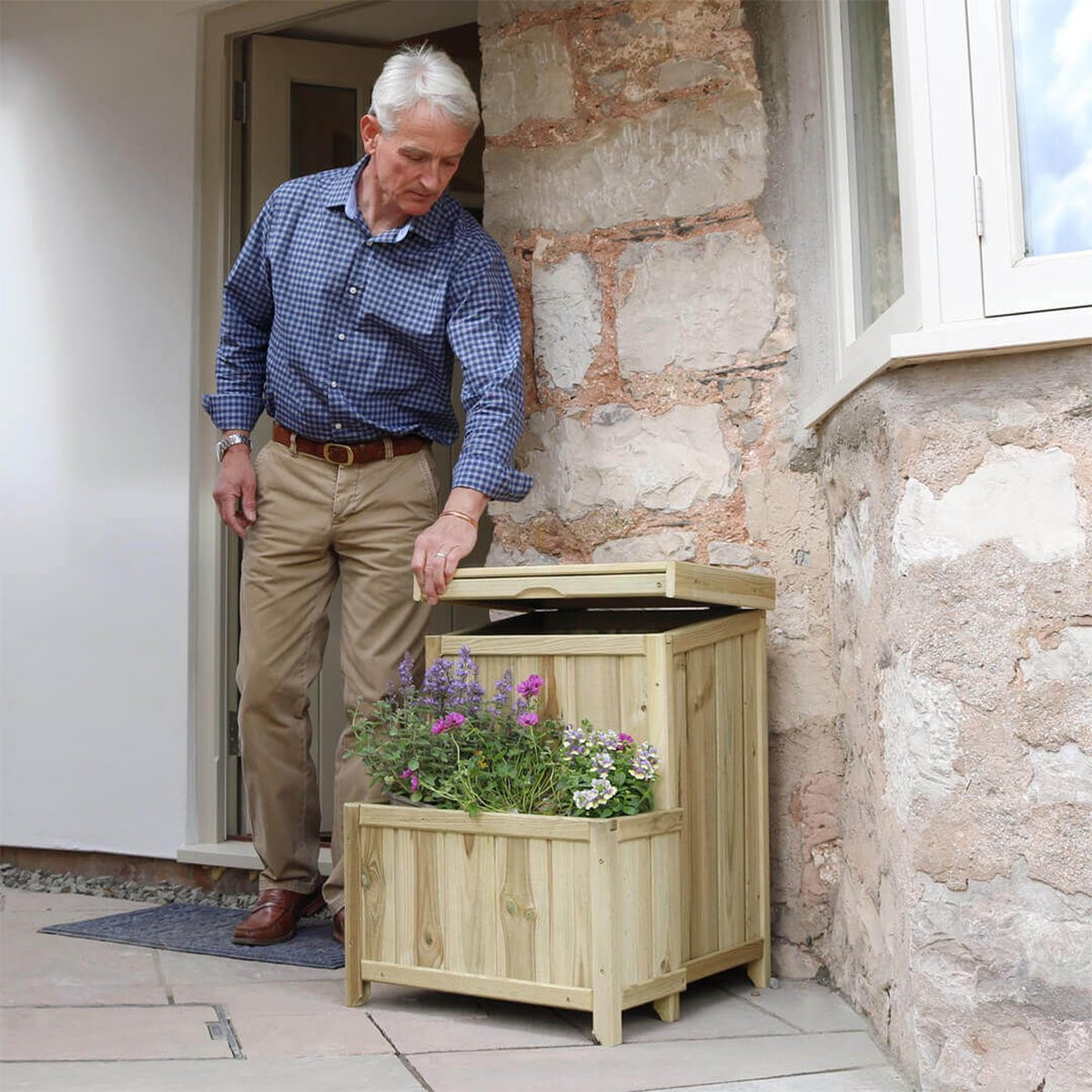 Zest Outdoor Living Wooden Parcel Store with Planter | Charlies