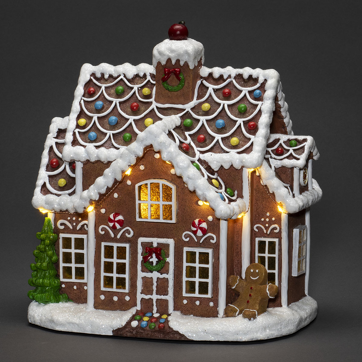 Konstsmide 27cm Resin Gingerbread House LED Decoration | Charlies