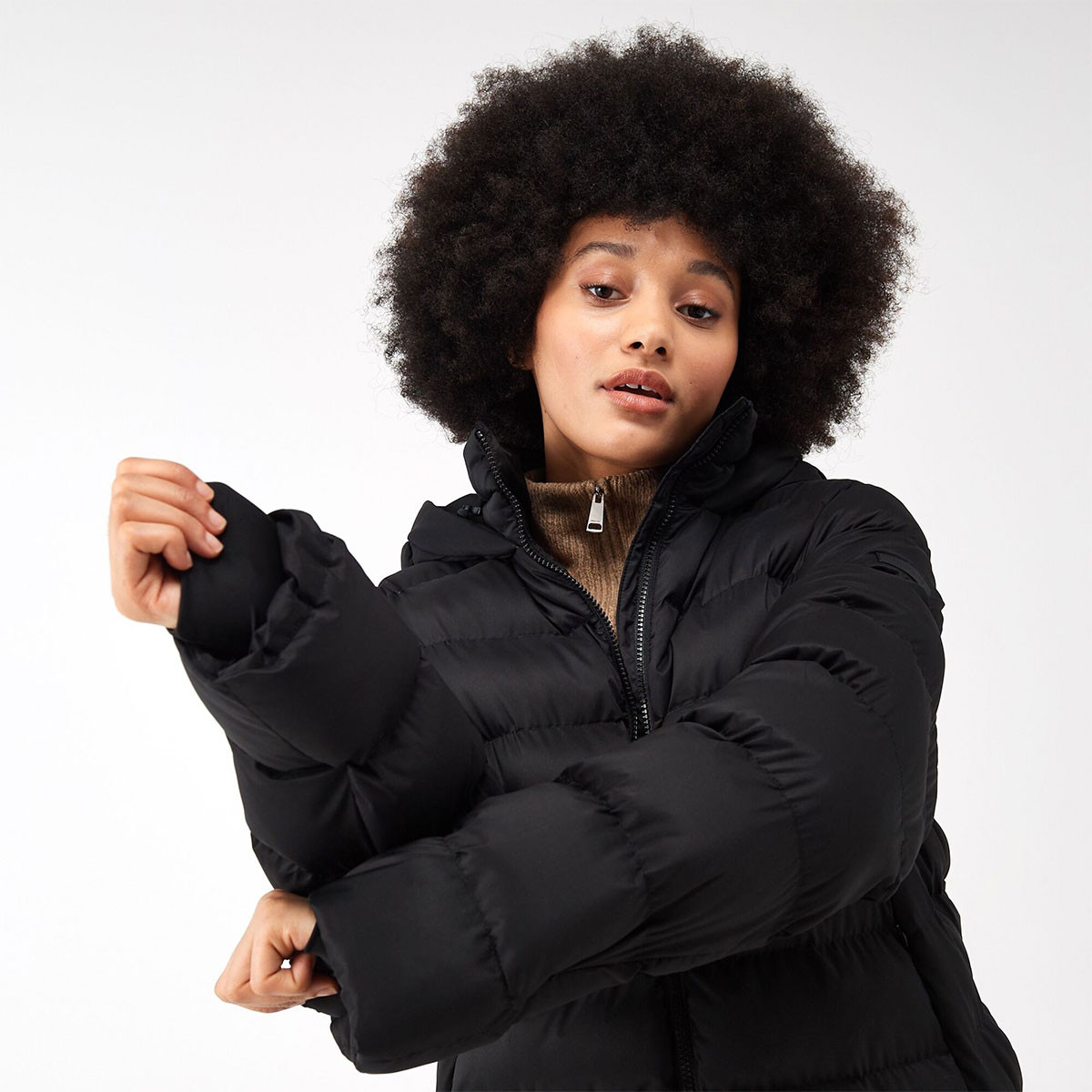 Regatta Women's Elender Quilted Long Coat - Black | Charlies