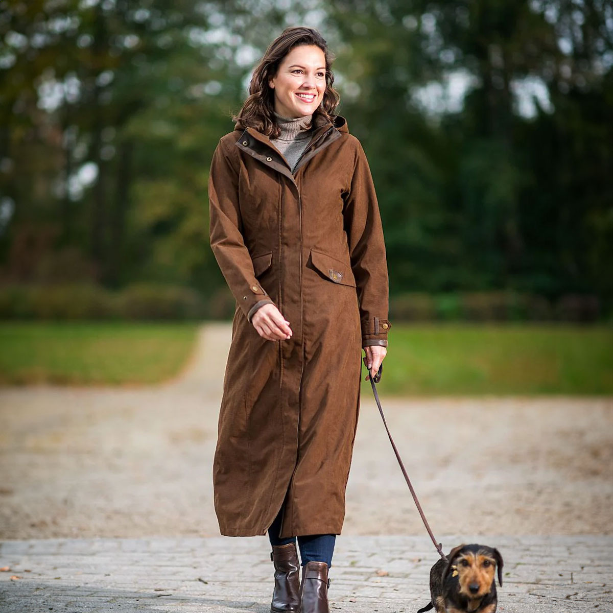 Baleno Women's Kensington Full Length Riding Coat - Earth Brown | Charlies