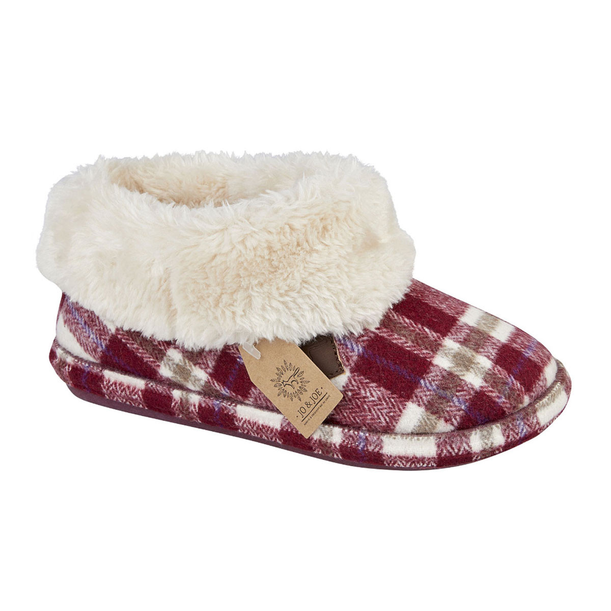 Jo & Joe Women's Glenroyal Bootee Slippers - Cherry | Charlies
