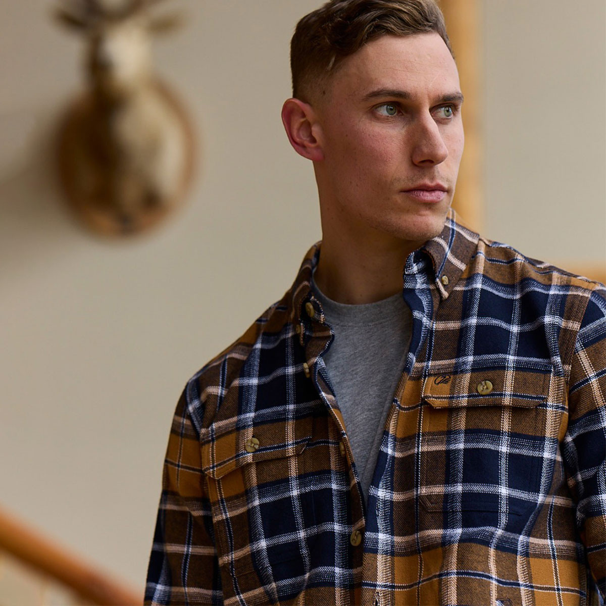 Swanndri Men's Pencarrow Long Sleeved Shacket - Tan | Charlies