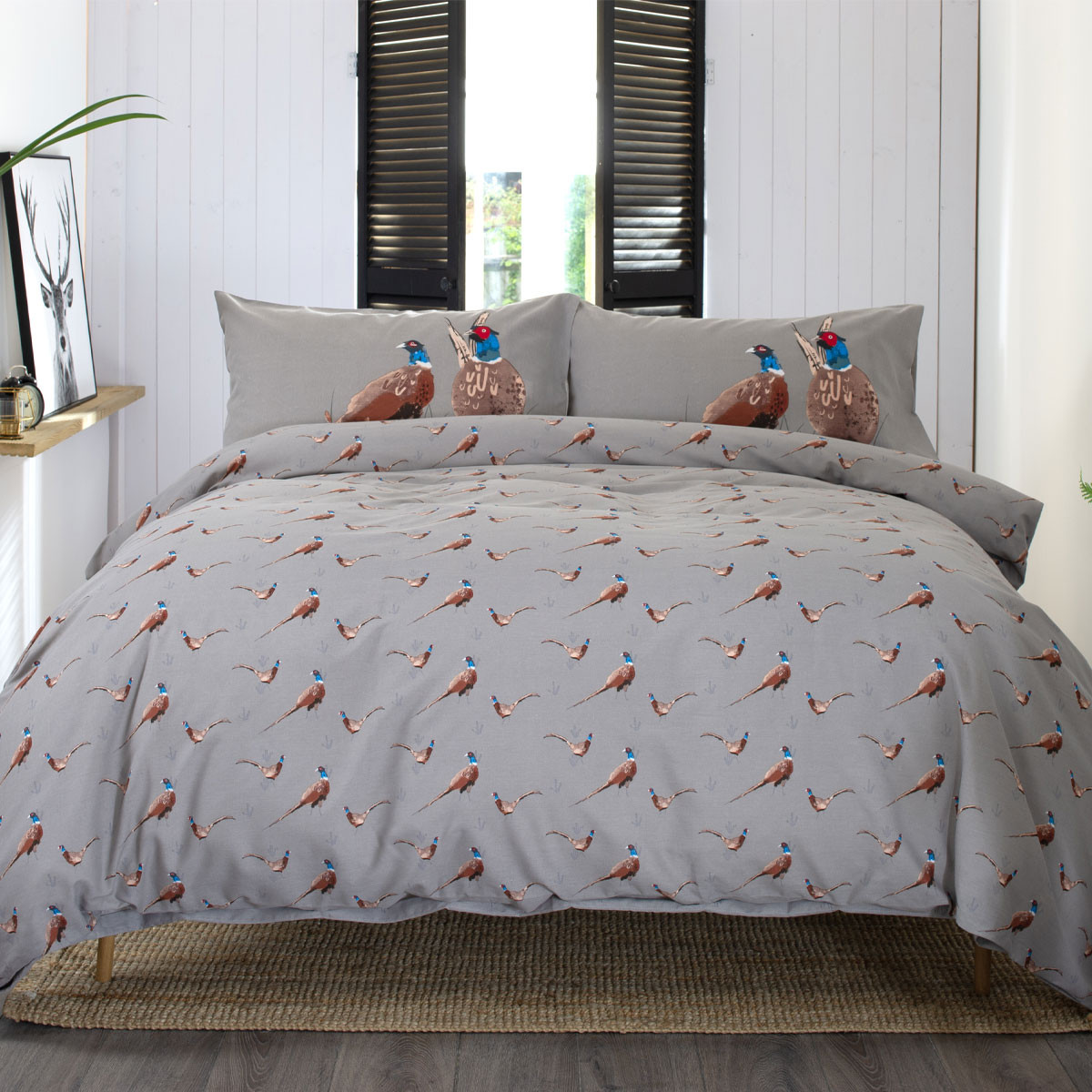 Deyongs Pheasant Bedding Set - Grey | Charlies