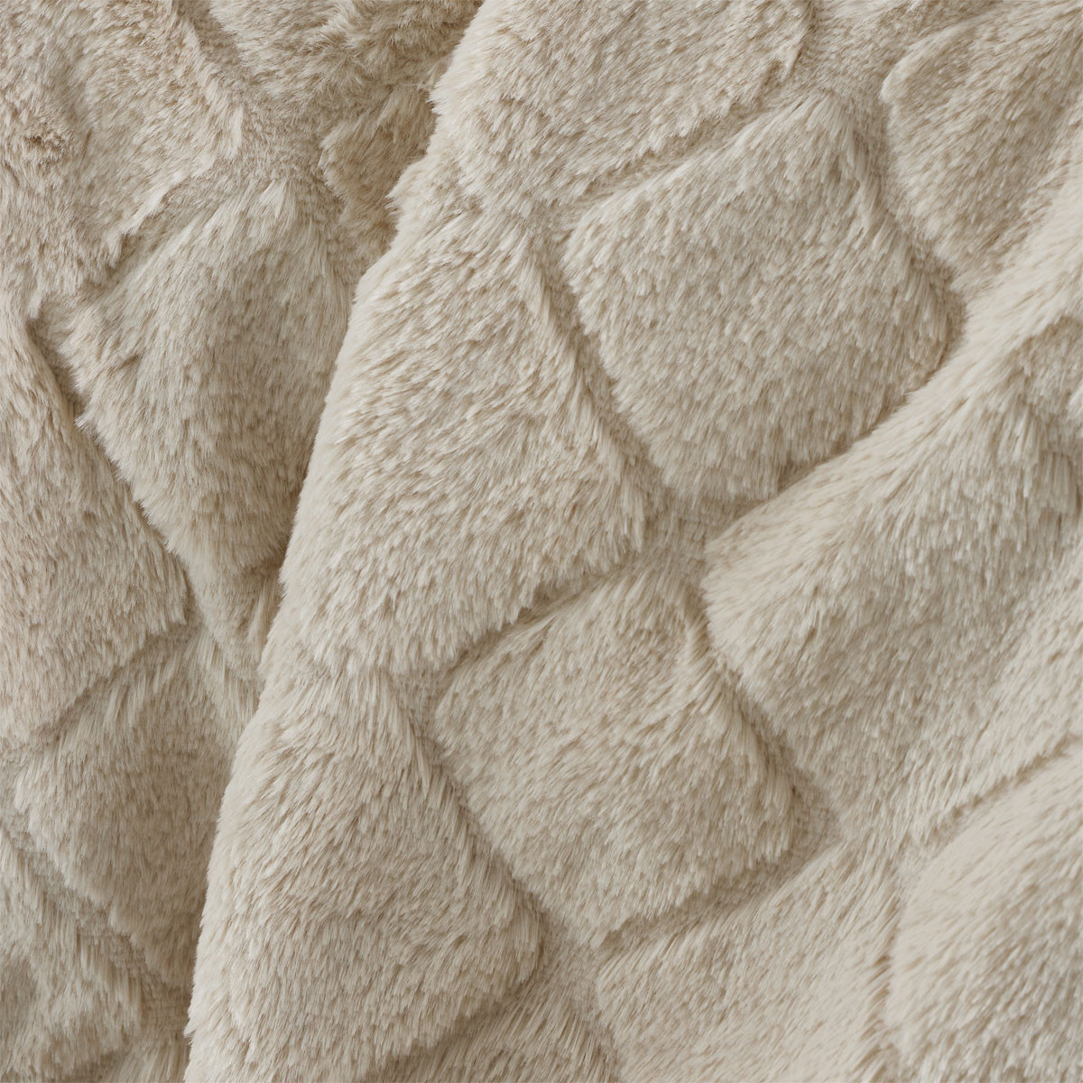 Catherine Lansfield Cosy Diamond Throw - Natural | Charlies