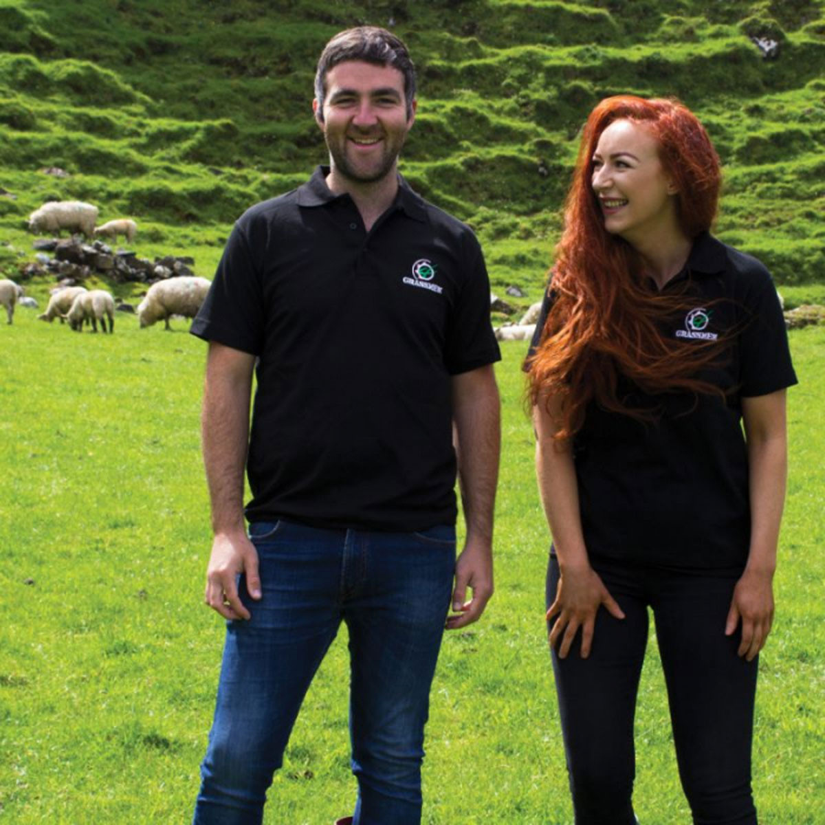 Grassmen 'No Farmers No Food No Future' Polo Shirt - Black | Charlies
