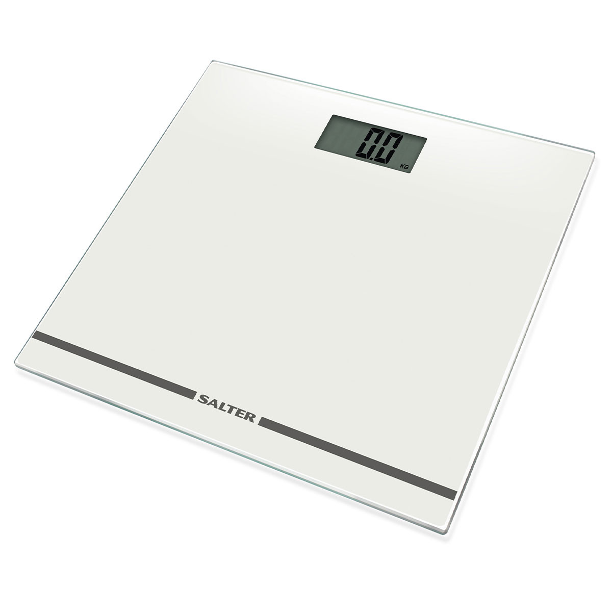 Salter Large Display Glass Digital Bathroom Scales - White | Charlies