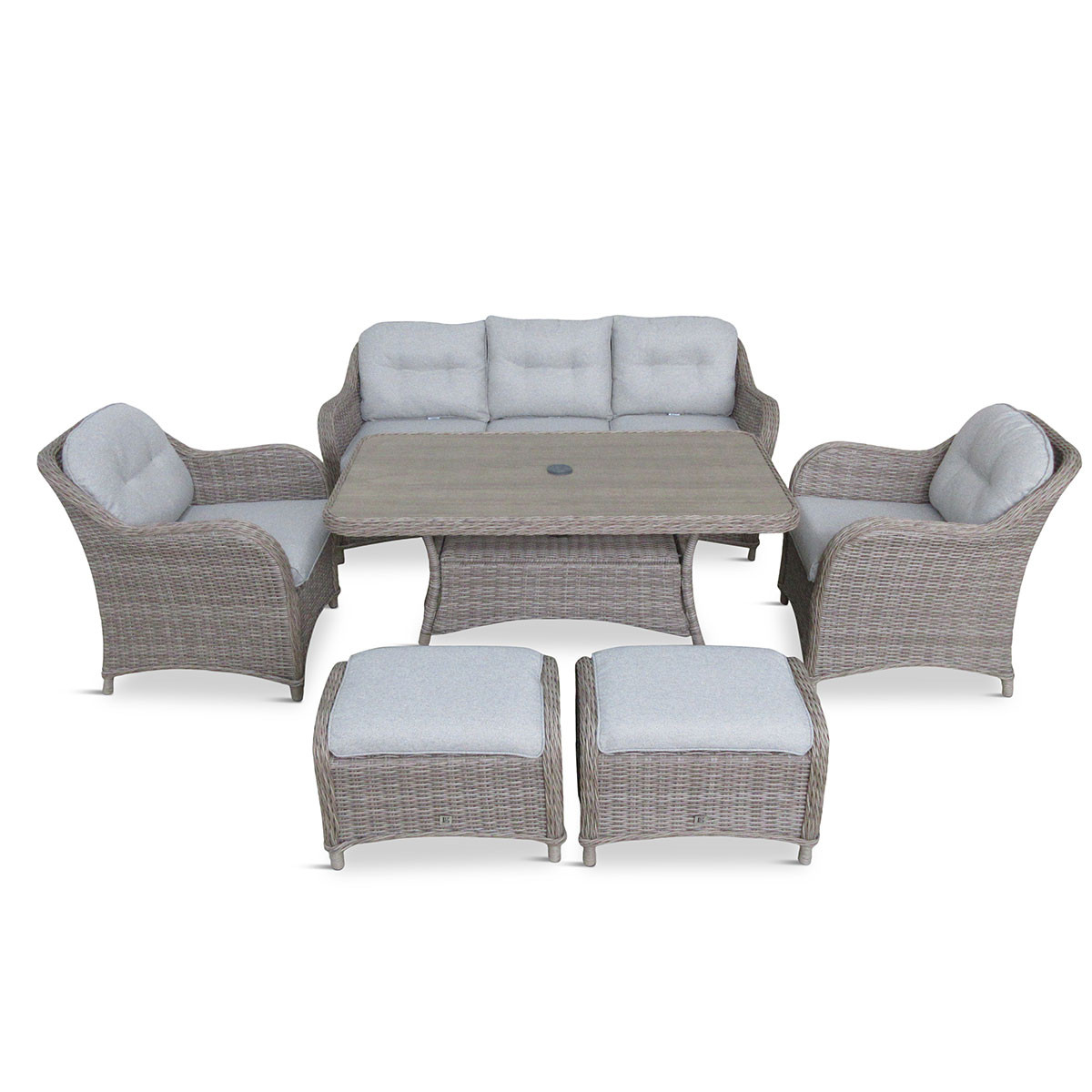 LG Outdoor St Tropez Sand 7 Seater Dining Garden Furniture Set | Charlies