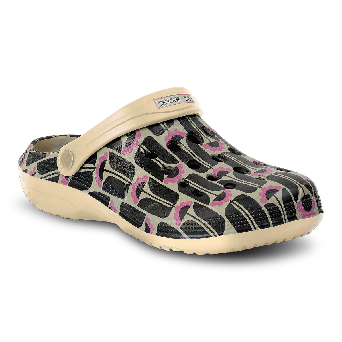 Regatta x Orla Kiely Women's Clog - Black Tall Flowers | Charlies