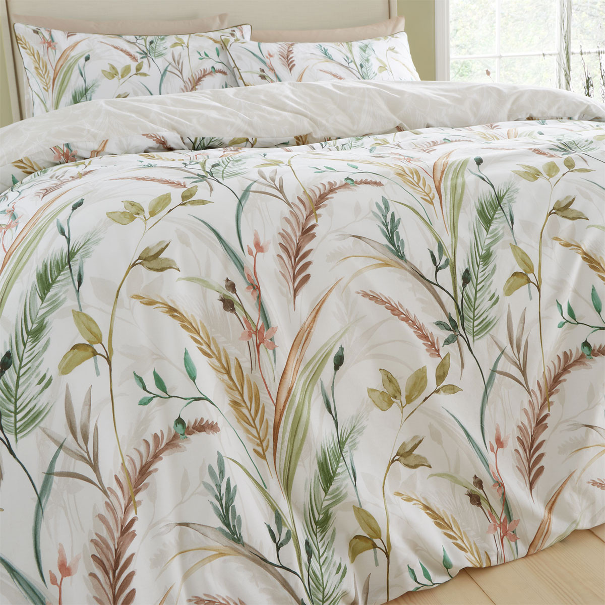 RHS Ornamental Grasses Reversible Bedding Set - Natural | Charlies