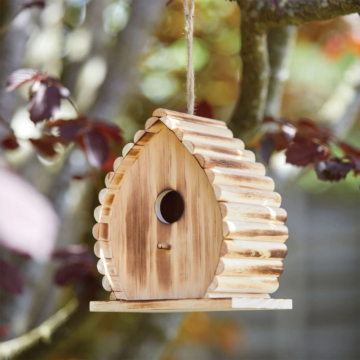Woodlodge Carbonized Wood Bird House | Charlies