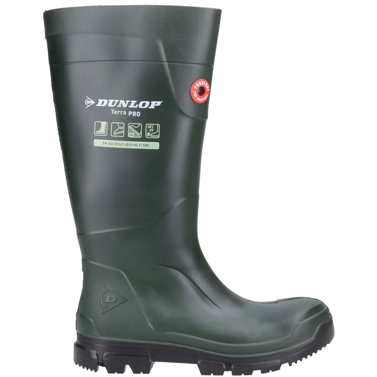 Dunlop Unisex Purofort Terrapro Full Safety Wellington Boots - Green ...