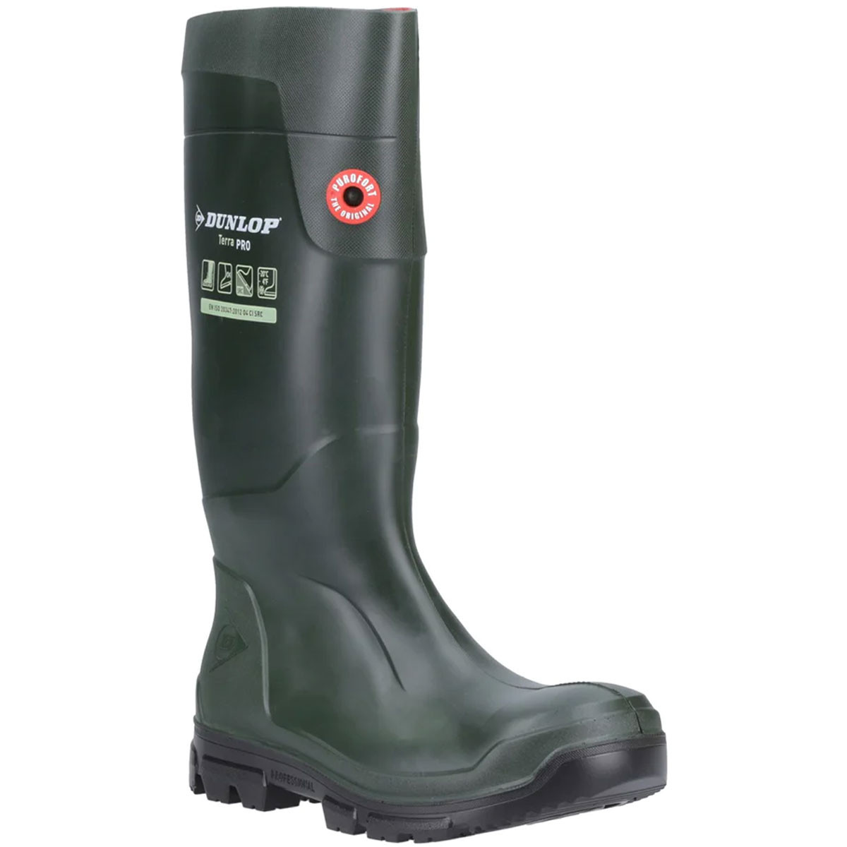 Dunlop Unisex Purofort Terrapro Full Safety Wellington Boots - Green ...