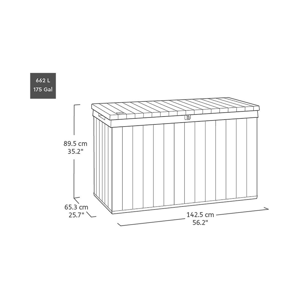 Keter Venetian Storage Box - 662L | Charlies