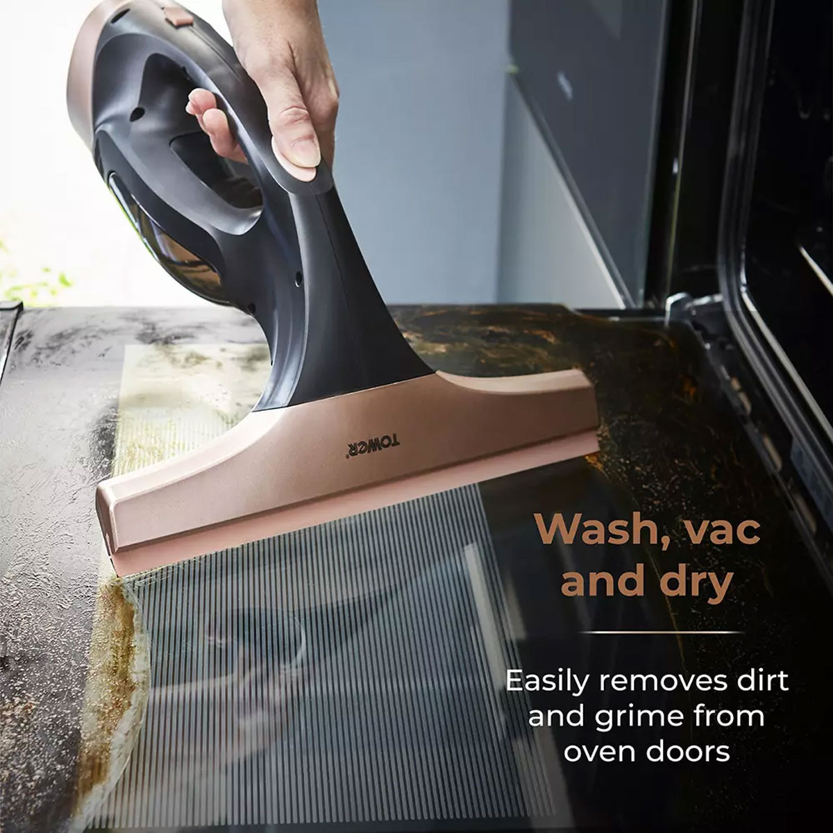 Tower TWV10 Cordless Window Cleaner - Black/Rose Gold