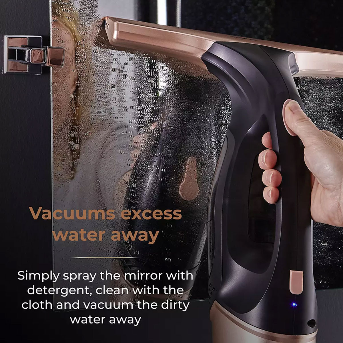 Tower TWV10 Cordless Window Cleaner - Black/Rose Gold