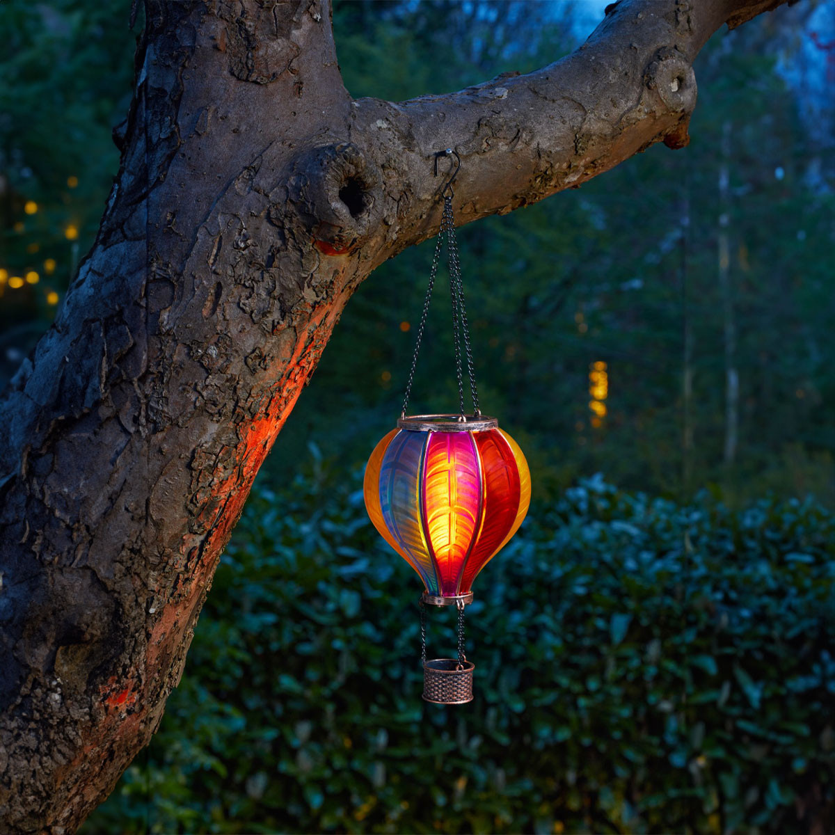 Smart Solar Rainbow Solar Powered Flaming Balloon Hanging Ornament ...