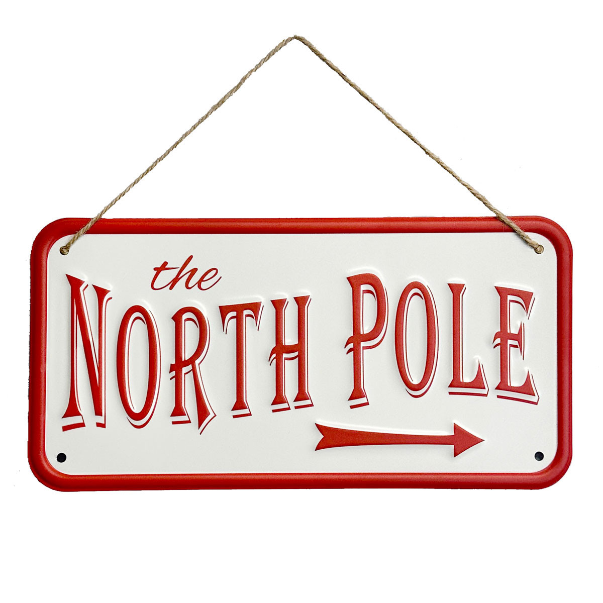 The North Pole Sign Hanging Decoration - 15cm