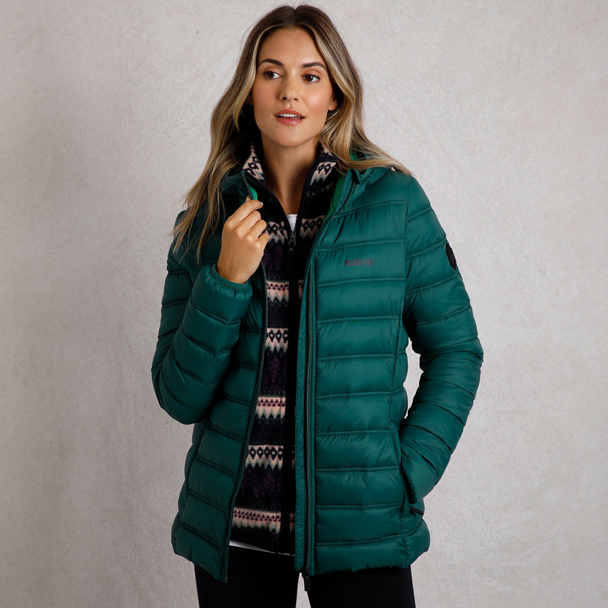 Weird Fish Women's Eshka Lightweight Padded Jacket - Cedar Green | Charlies