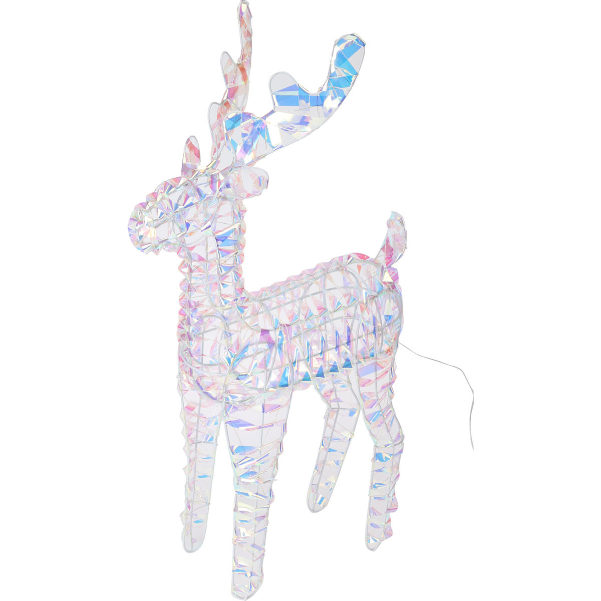 60cm Iridescent LED Battery Operated Stag Light Figure | Charlies