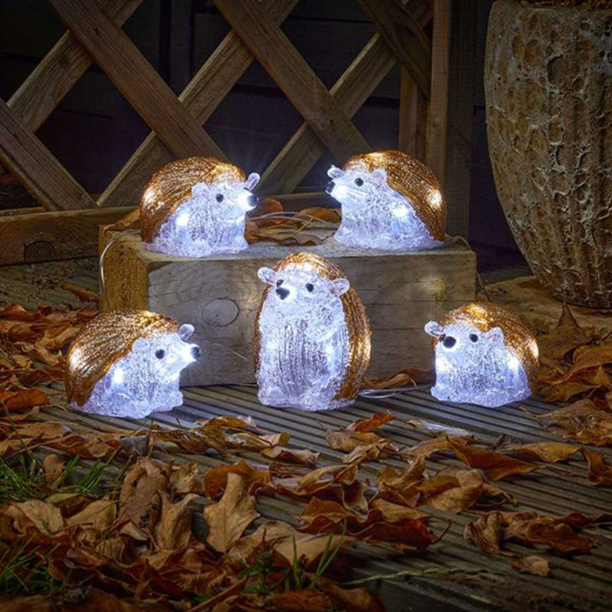 Three Kings Acrylic Hedgehogs LED Light Figures | Charlies