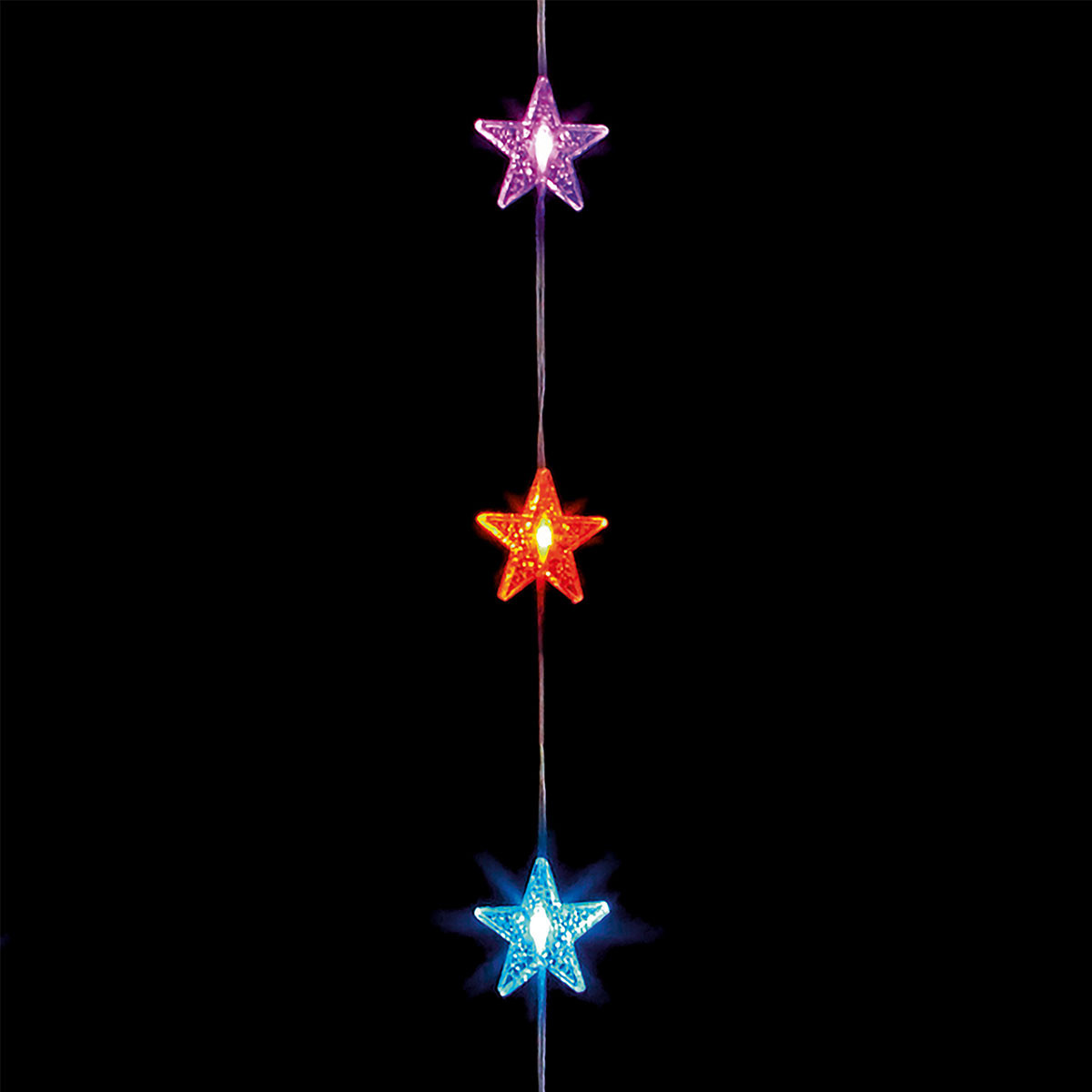 Premier FlexiBright Hanging Star Curtain Lights, Multicoloured - 1.2m ...