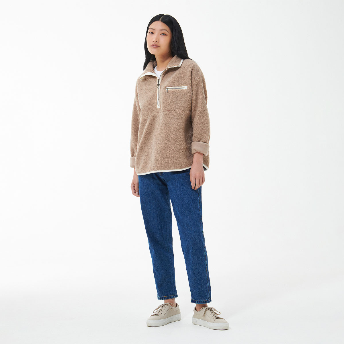 Barbour Women's Mersea Fleece Overlayer - Light Trench