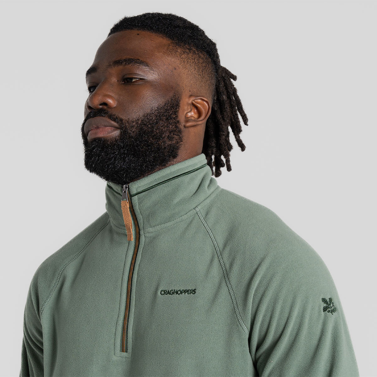 Craghoppers Men's Corey VI Half Zip Fleece - Laurel Green | Charlies