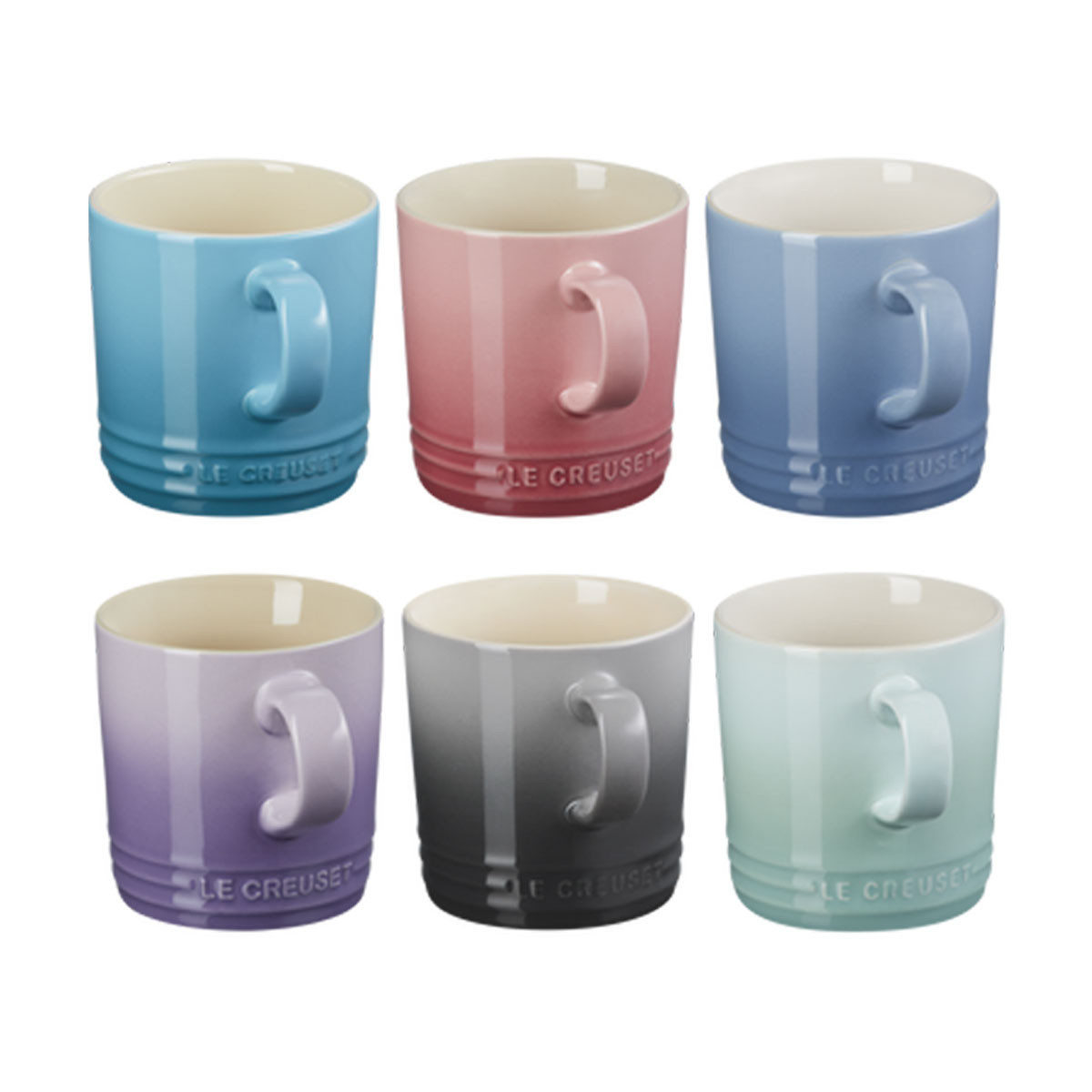 Le Creuset Stoneware Rainbow Pastel Mugs - Set of 6 | Charlies