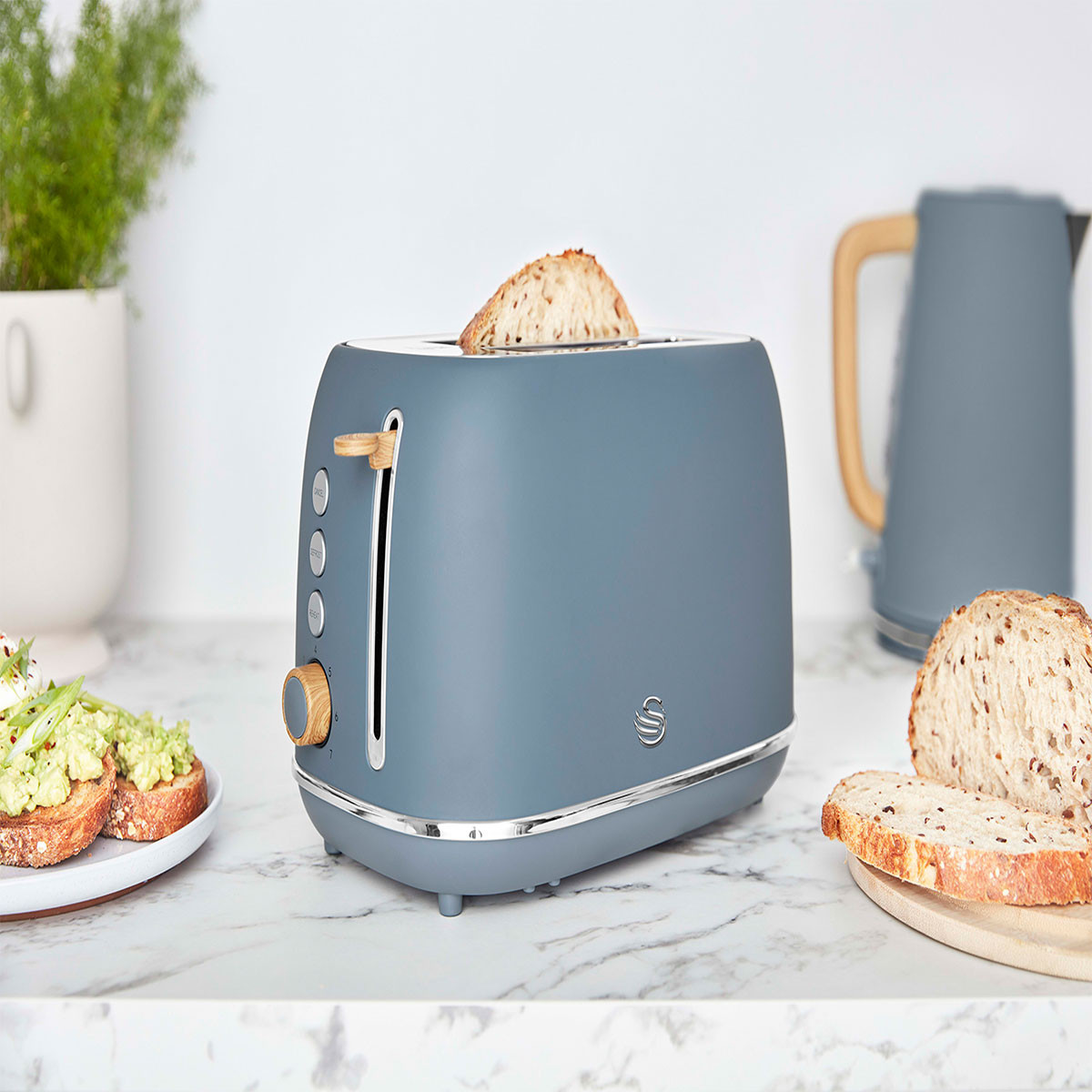 Swan Fjord 2-Slice Toaster - Grey | Charlies