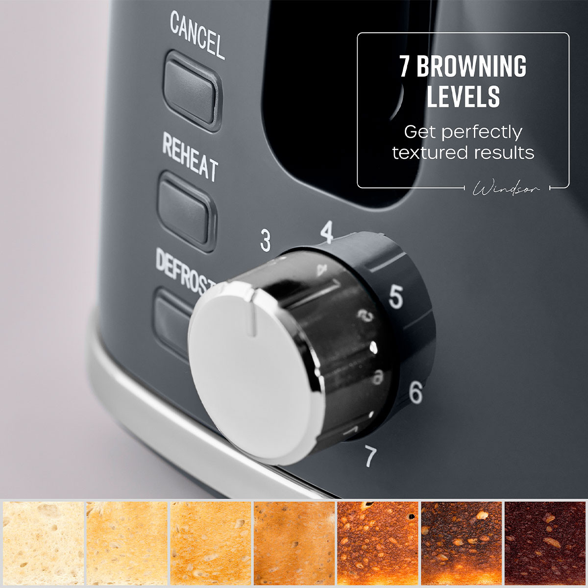 Swan Windsor 2-Slice Toaster - Grey | Charlies