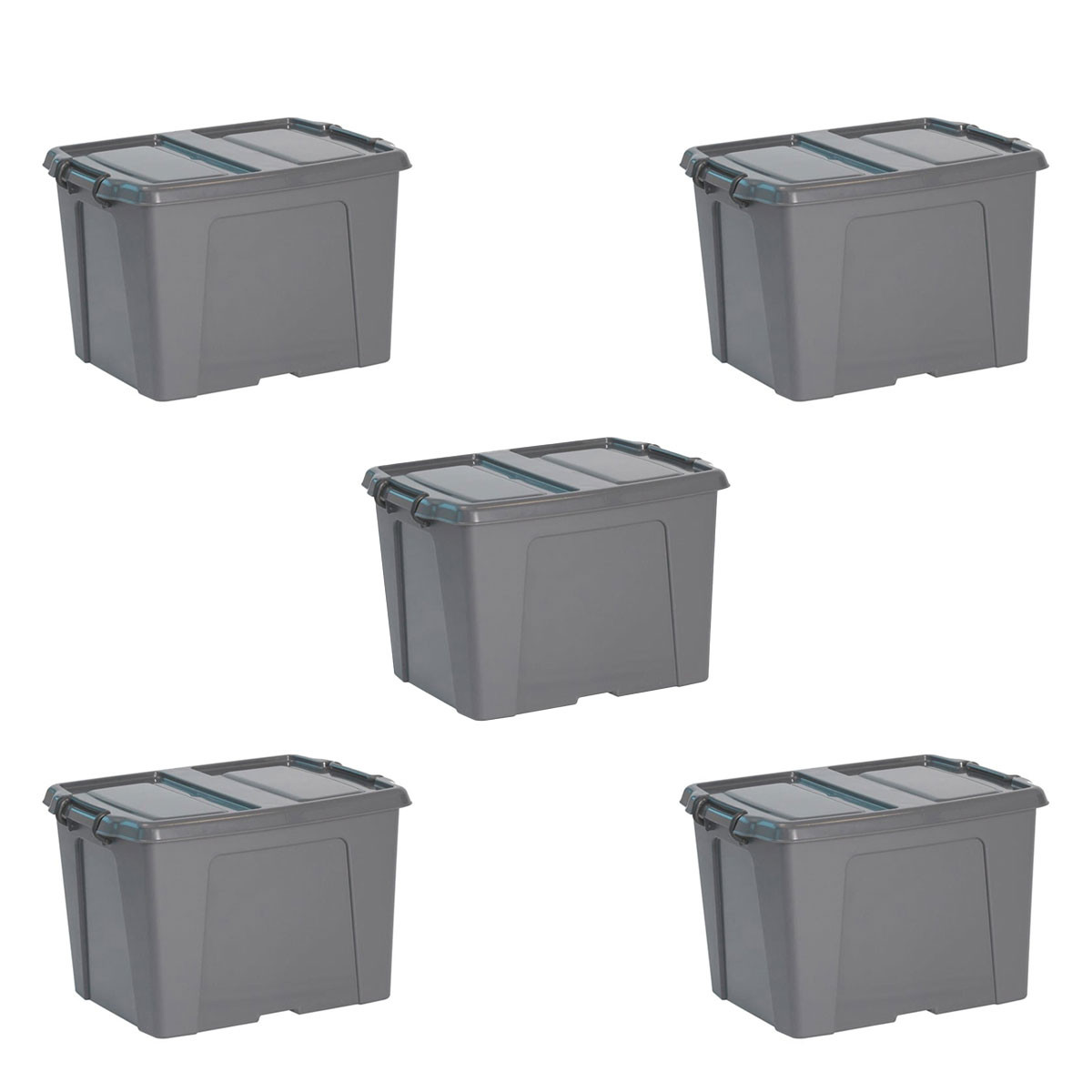 Strata 40L Smart Storage Box with Extra Strong Lid, Charcoal Grey ...