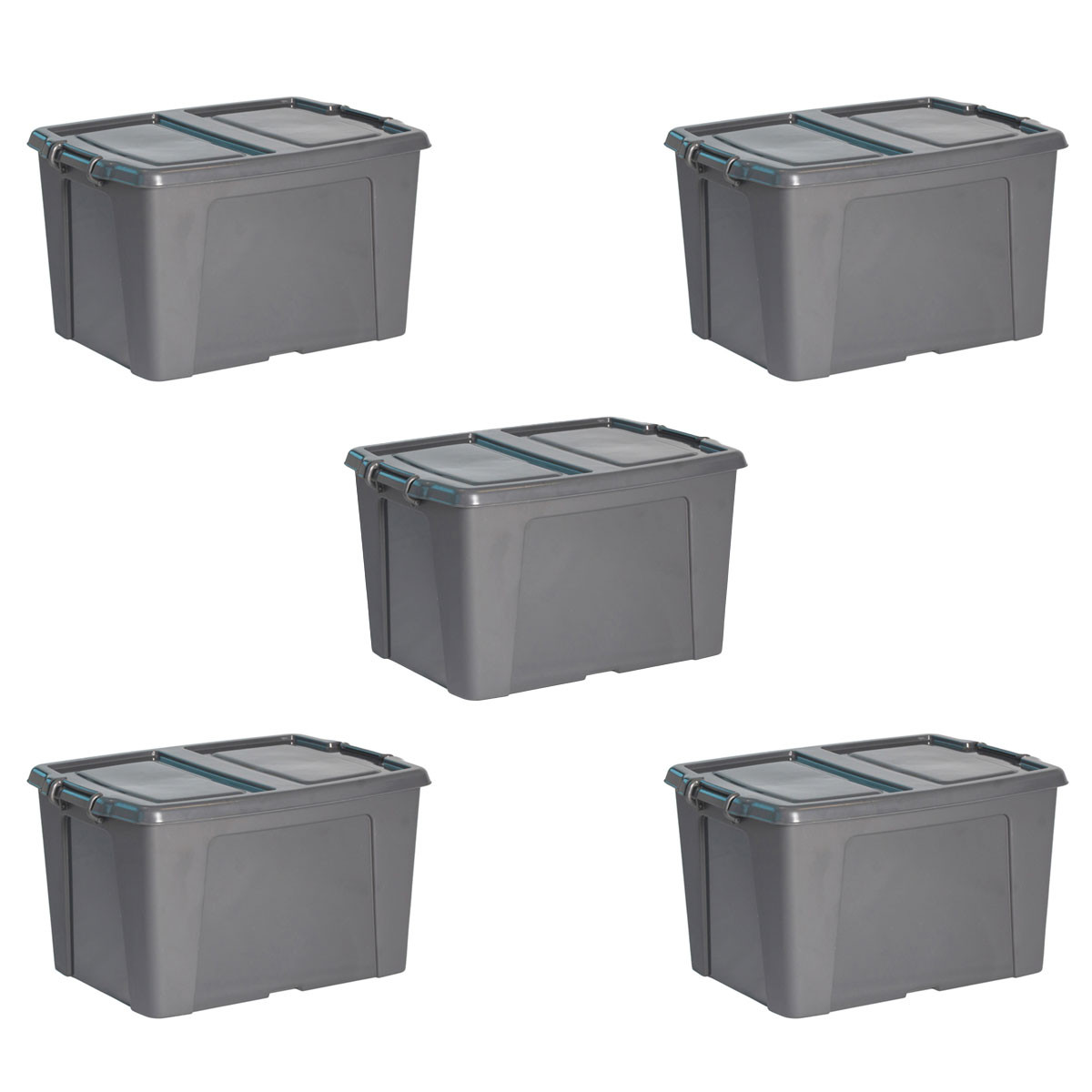 Strata 65L Smart Storage Box with Extra Strong Lid, Charcoal Grey ...