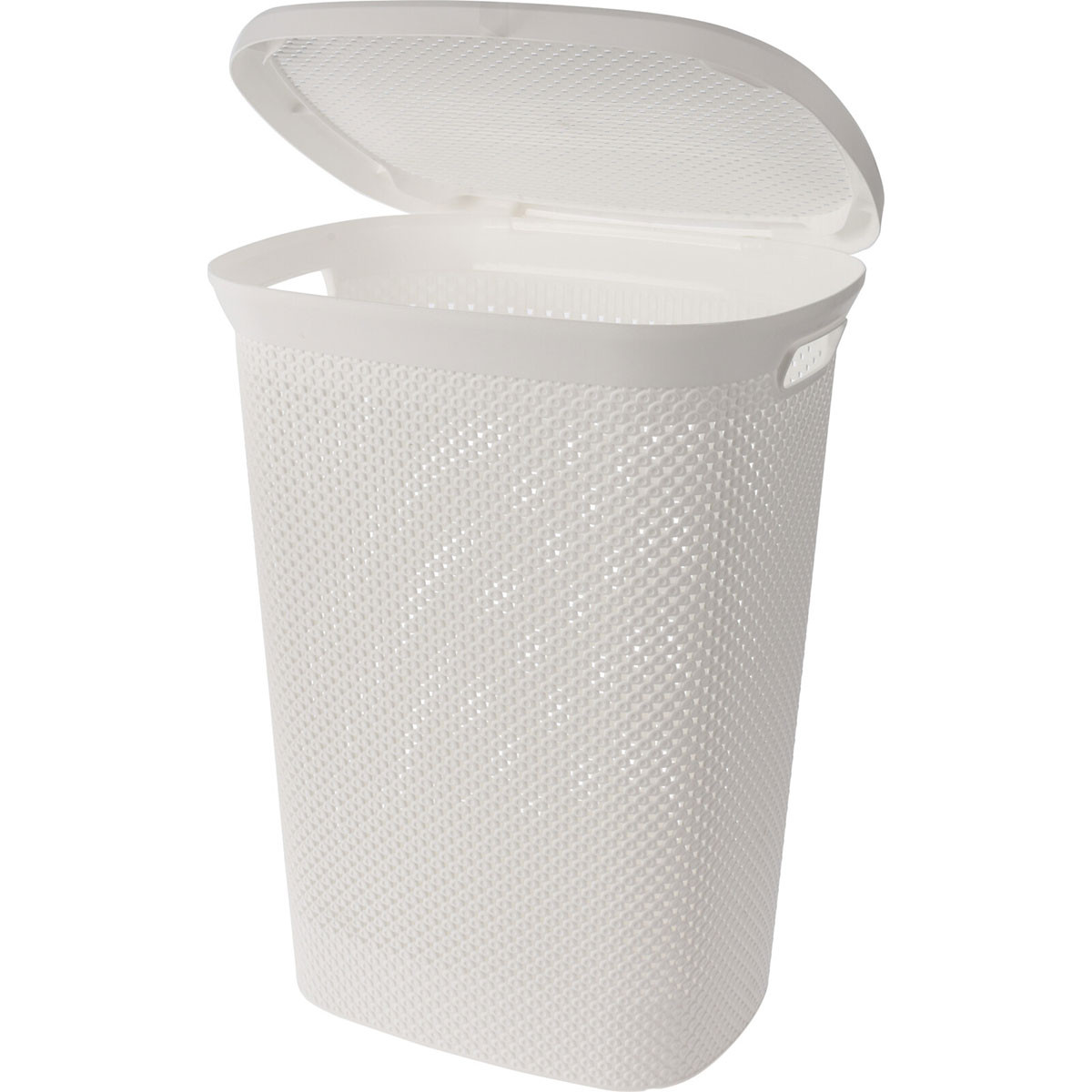 Plastic Laundry Bin, 60 Litre - White | Charlies