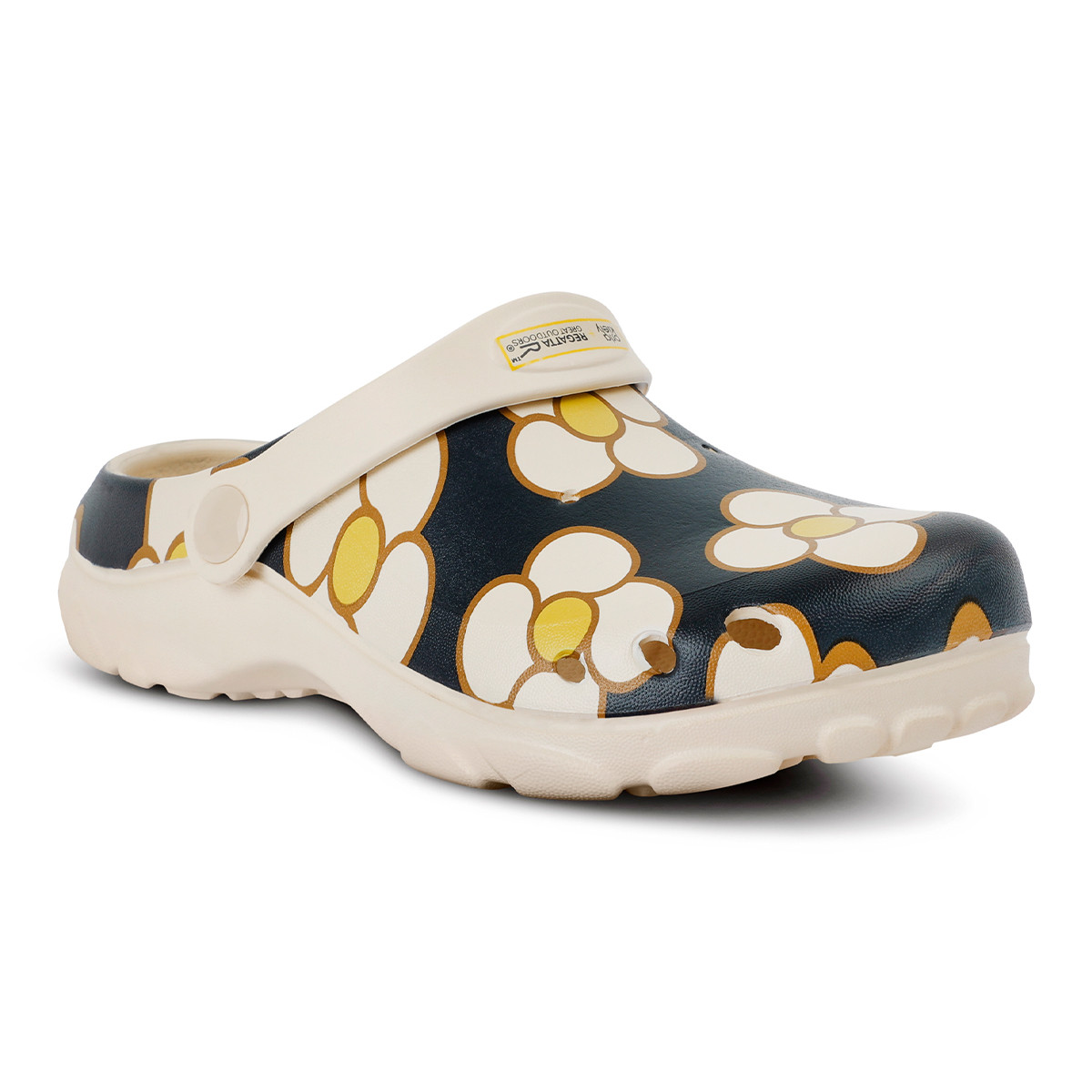Regatta x Orla Kiely Children's Clog - Spinning Flower Black | Charlies
