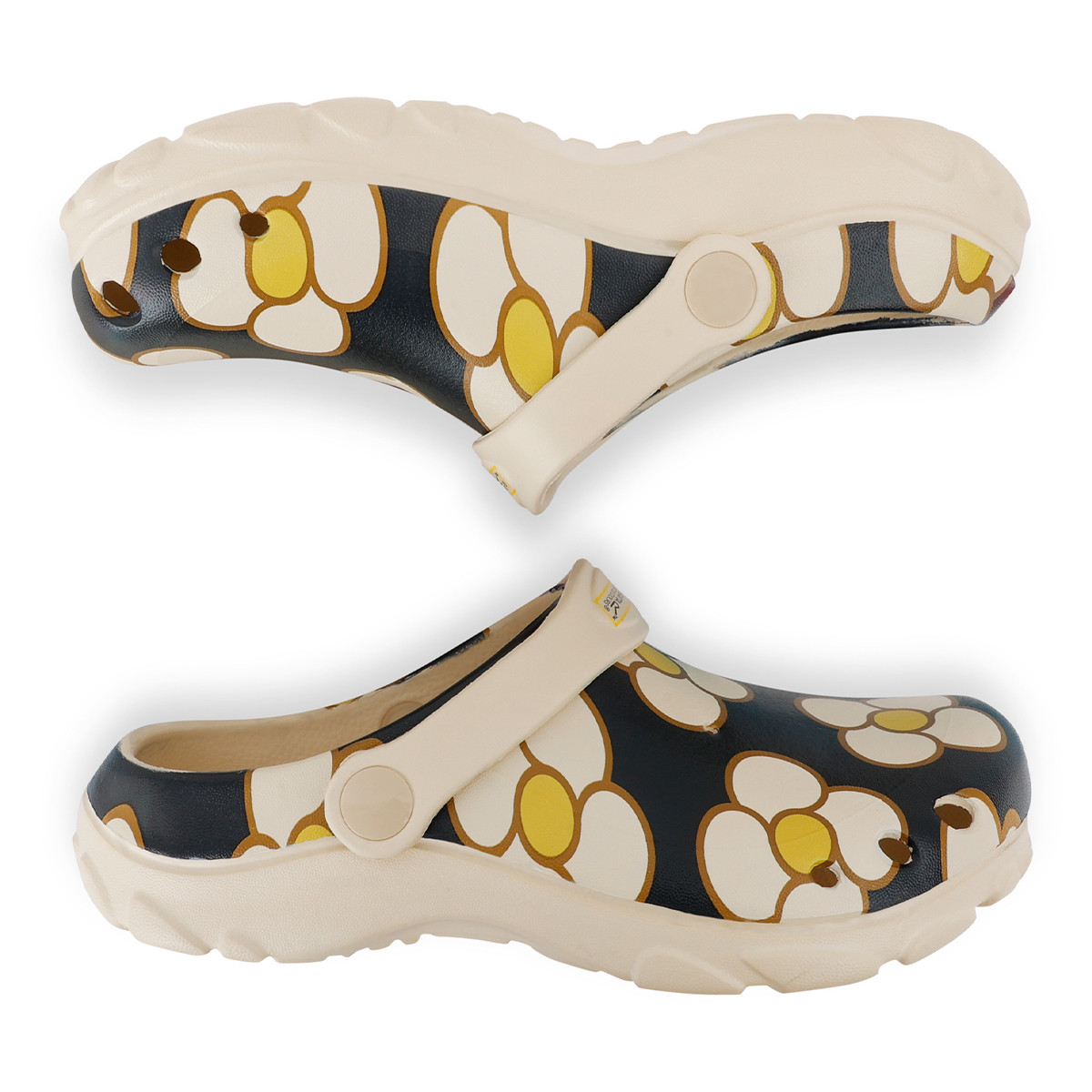 Regatta x Orla Kiely Children's Clog - Spinning Flower Black | Charlies