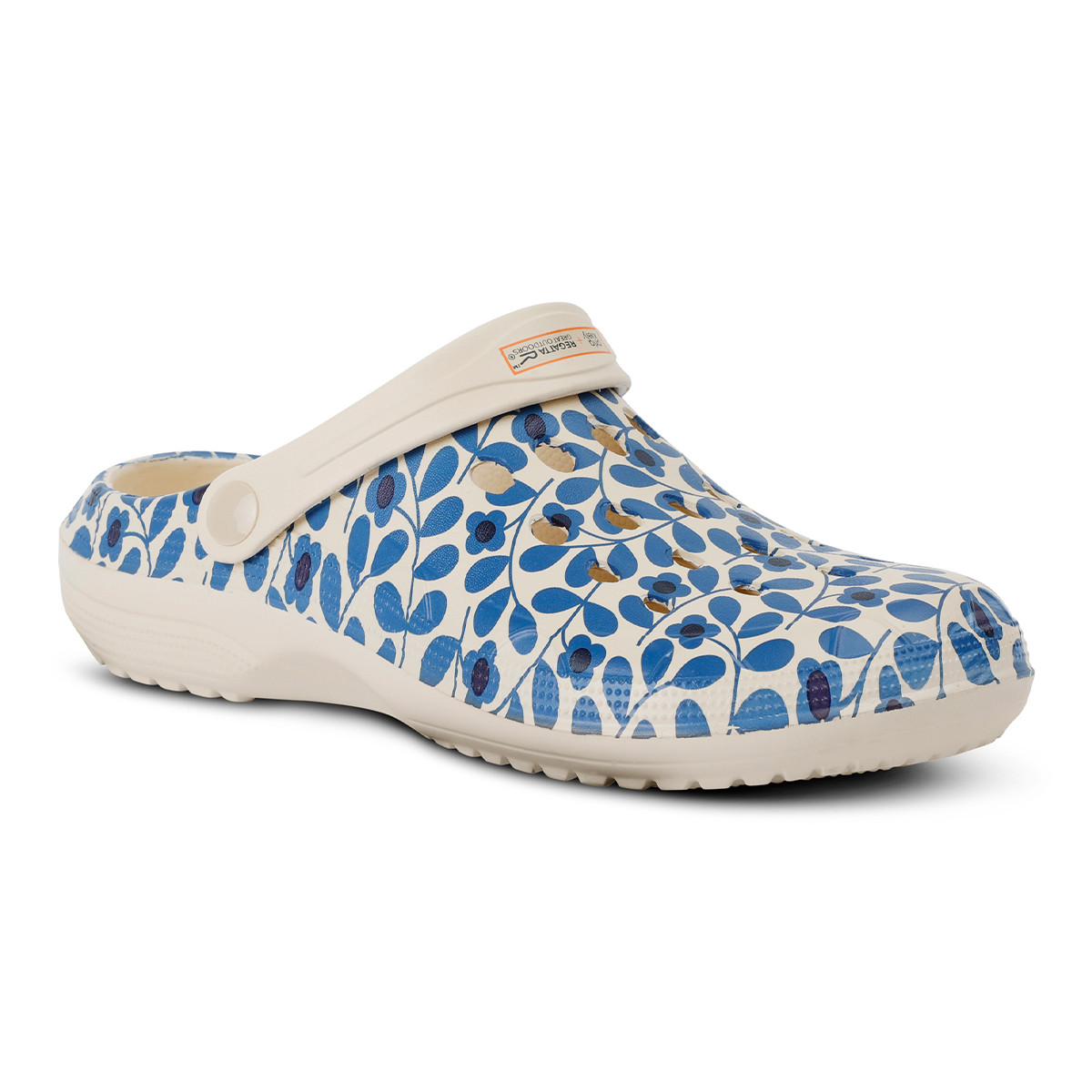 Regatta x Orla Kiely Women's Clogs - Jasmine Flower Blue | Charlies