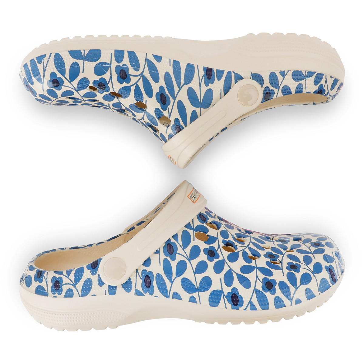 Regatta x Orla Kiely Women's Clogs - Jasmine Flower Blue | Charlies