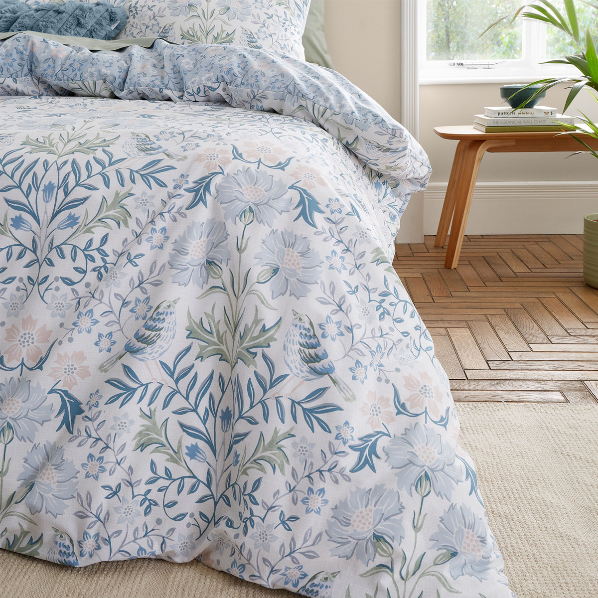 Bianca Fine Linens Hedgerow Hopper Reversible Bedding Set - Blue | Charlies