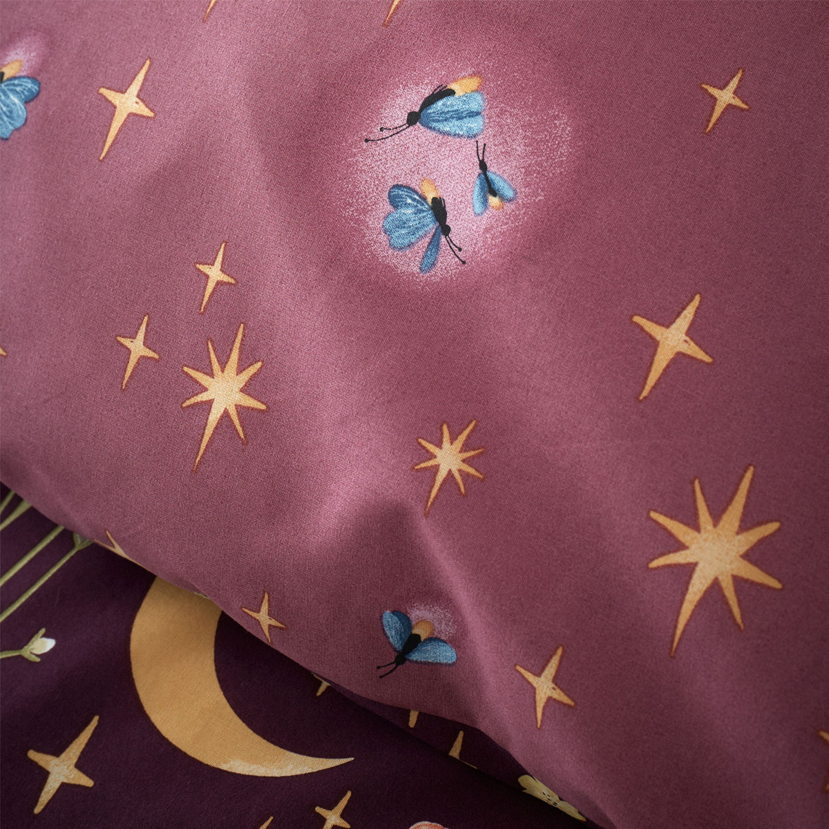 Catherine Lansfield Enchanted Twilight Reversible Bedding Set - Plum ...