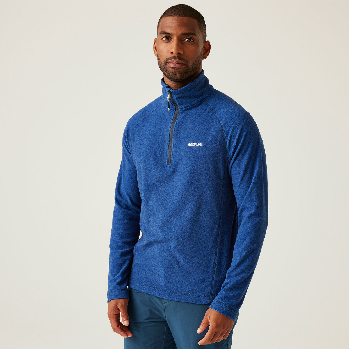 Regatta Men's Montes Lightweight Half Zip Fleece - Olympian Blue/Navy ...