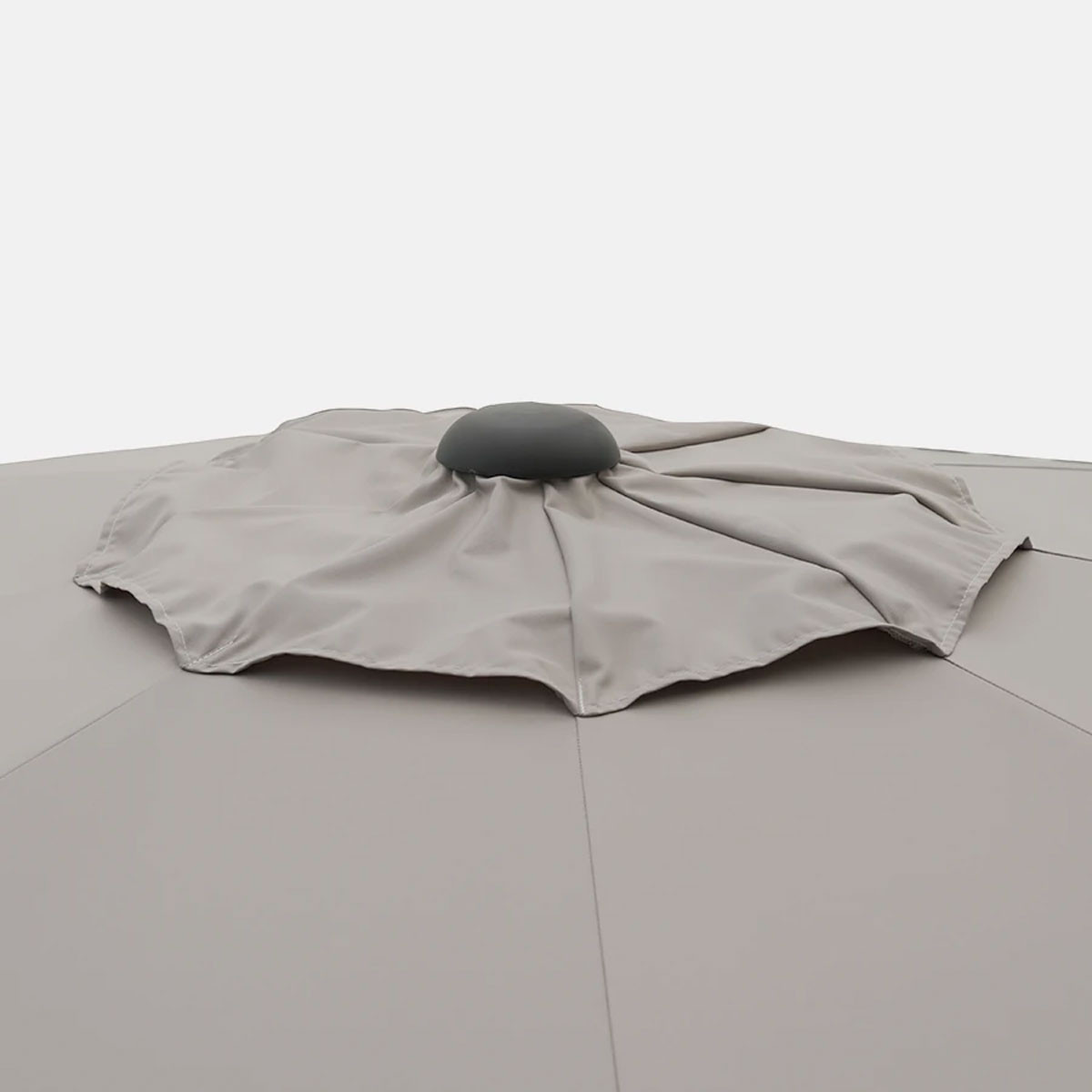 Kettler 3m Round Free Arm Wood Effect Garden Parasol with Base - Stone ...