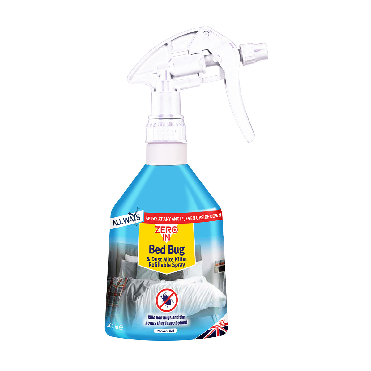 Zero In Bed Bug & Dust Mite Killer Spray - 500ml | Charlies