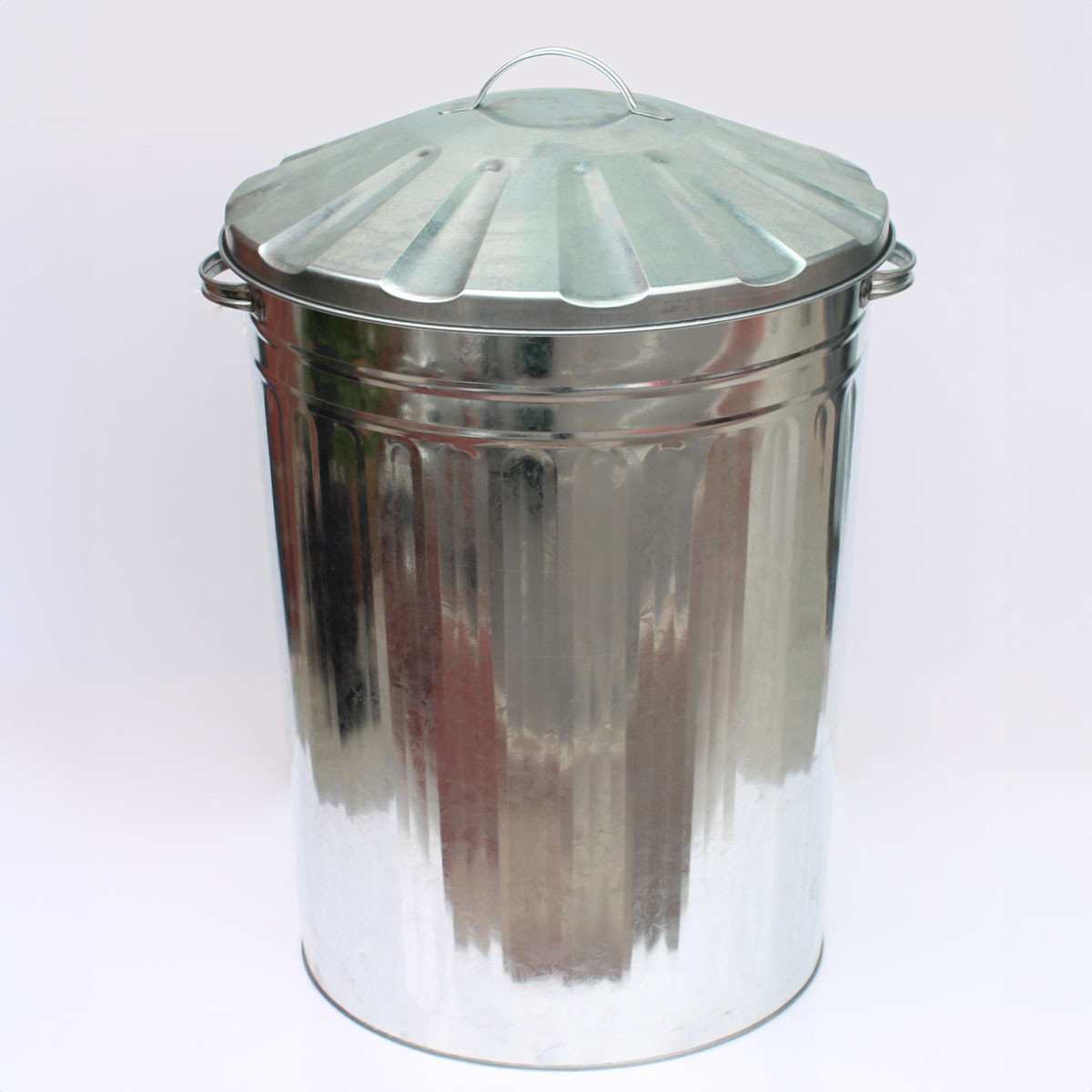 Galvanised Steel Dustbin - 90 Litre