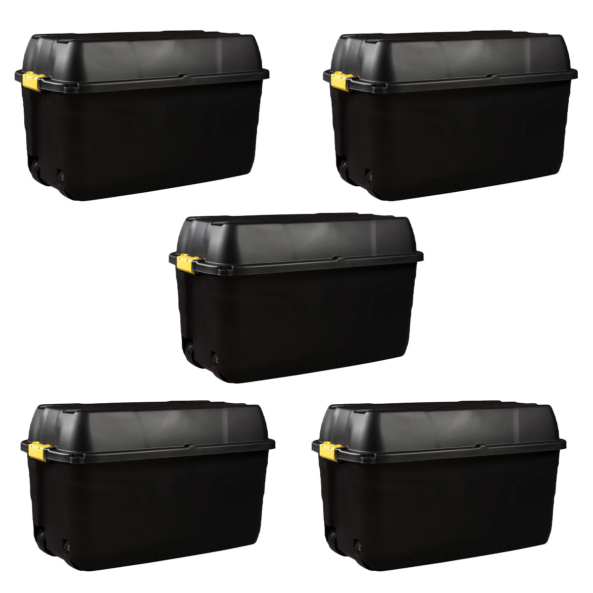 Strata 175L Wheeled Heavy Duty Storage Box With Lid - 5 Pack | Charlies