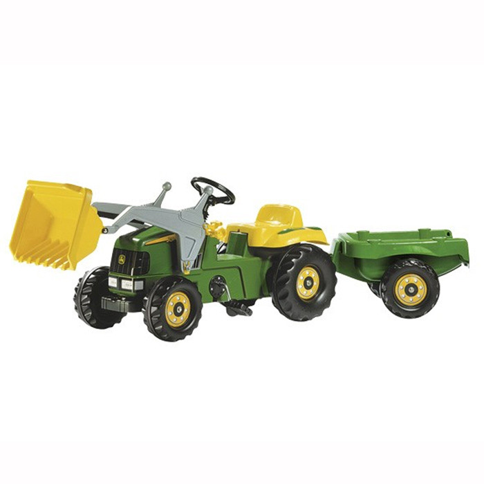 John Deere Ride-On Tractor with Front Loader and Trailer | Charlies