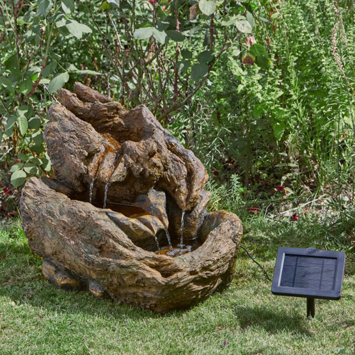 Smart Solar Wychwood Falls Hybrid Powered Fountain | Charlies